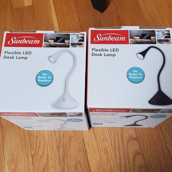 Sunbeam | Office | Sunbeam Flexible Led Desk Lamp In Black Or White ...
